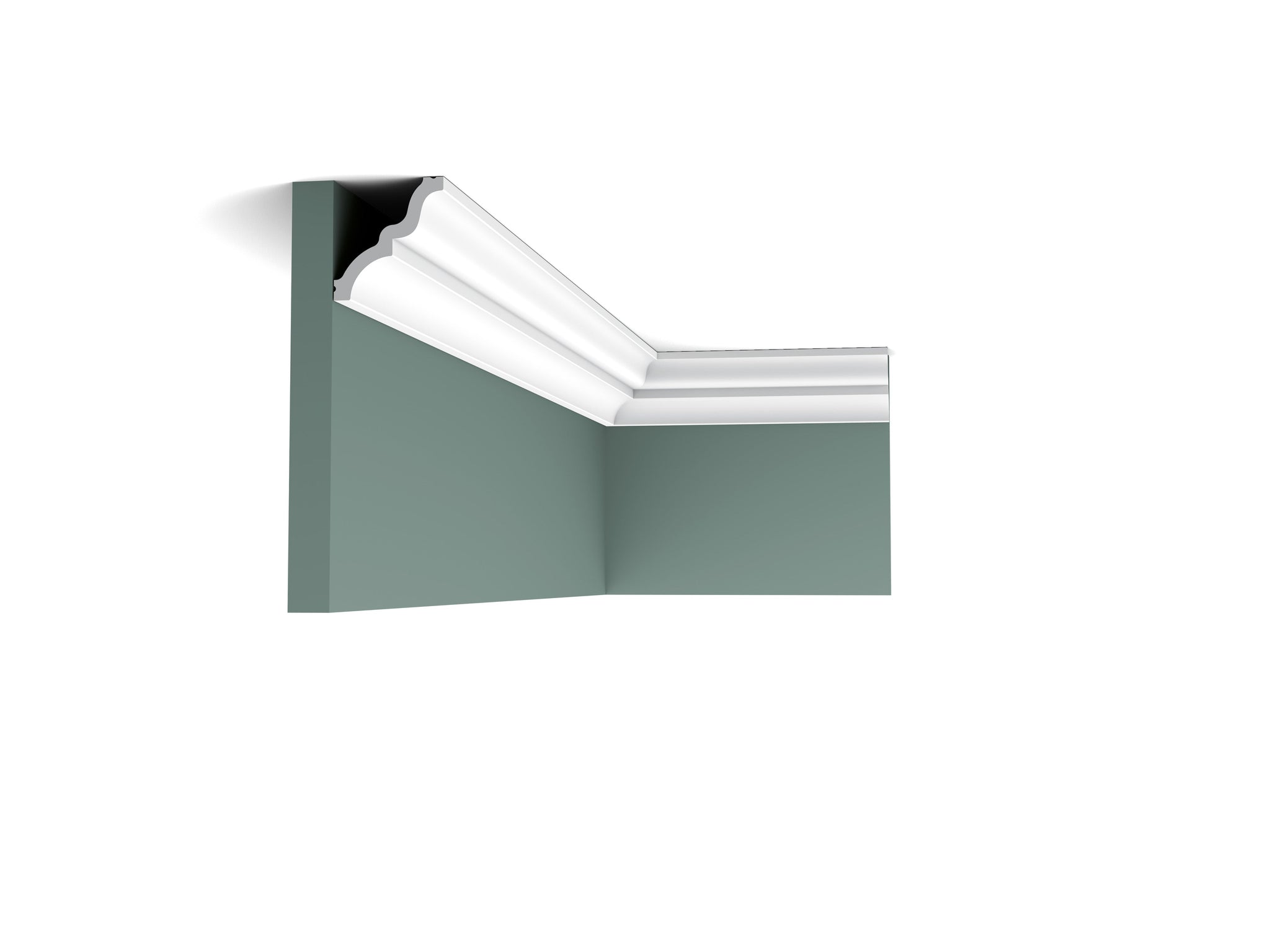 C325 white cornice | 6.5 x 7 x 200 cm made of plastic | ceiling moldin