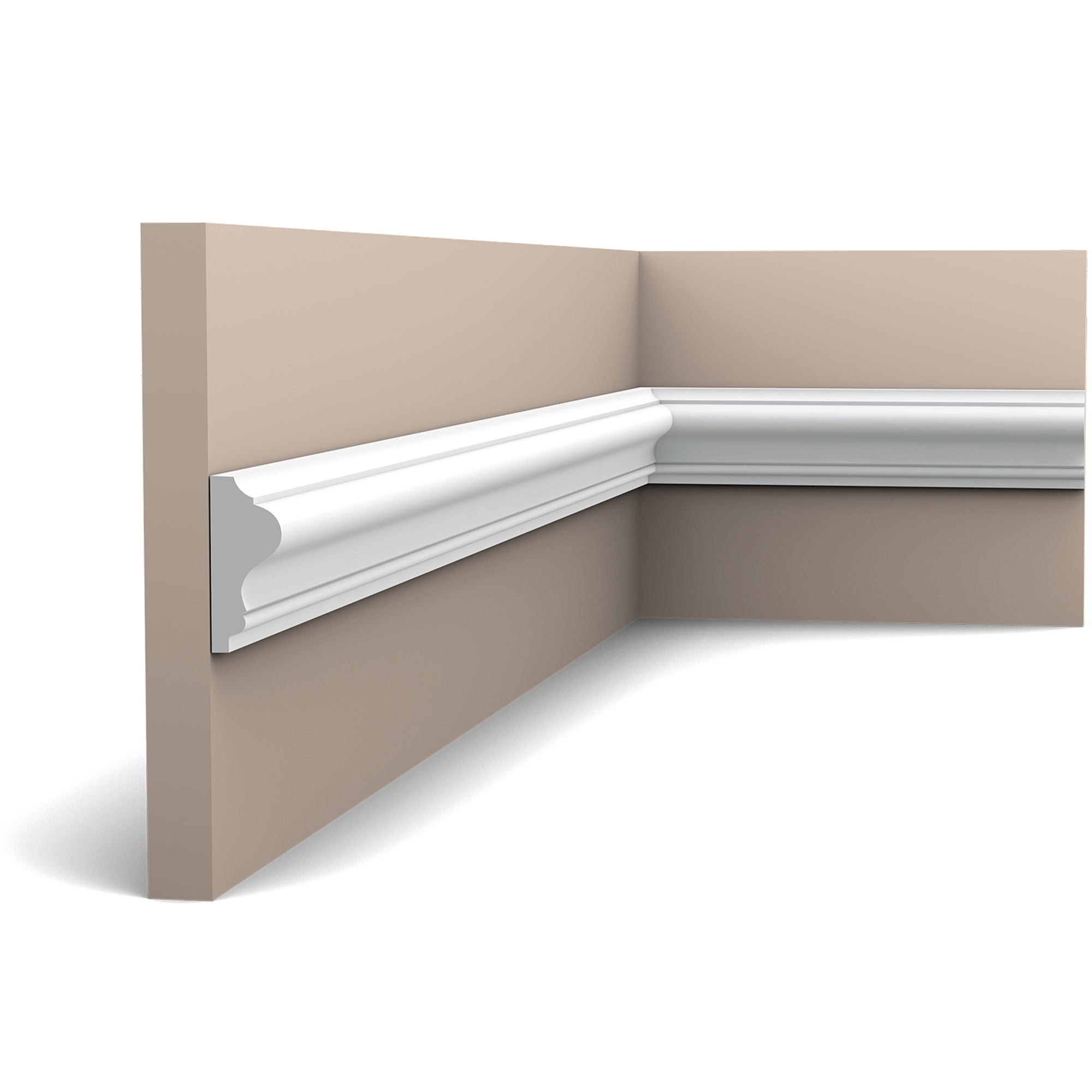 Molding strip P8030 in white made of plastic | Easy adhesive installat