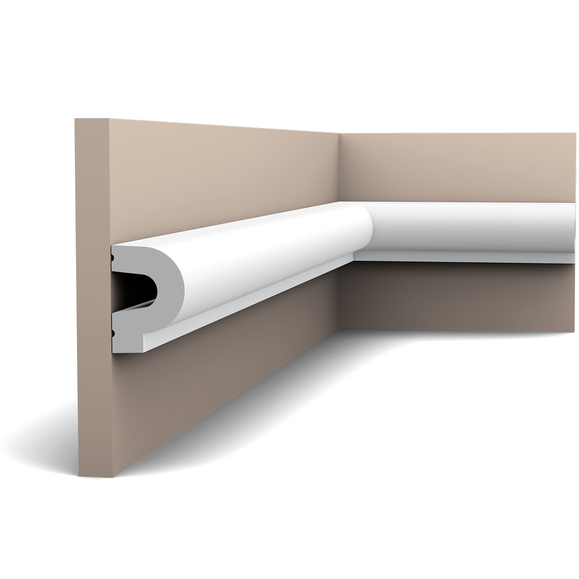 Profile strip P8060 in white made of plastic | Easy adhesive installat