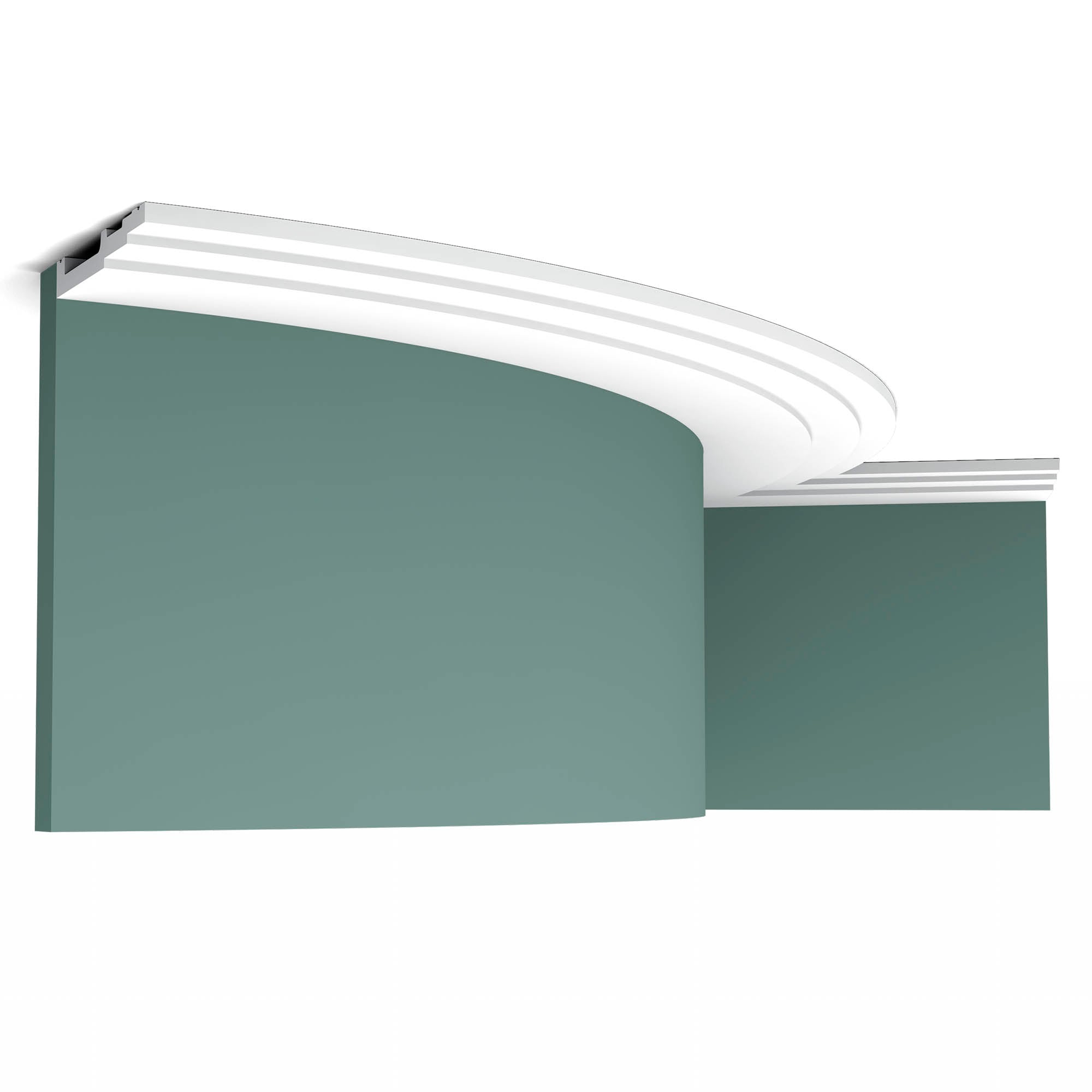 Flexible cornice SX180F white | 1.6 x 12 x 200 cm made of plastic | Ce