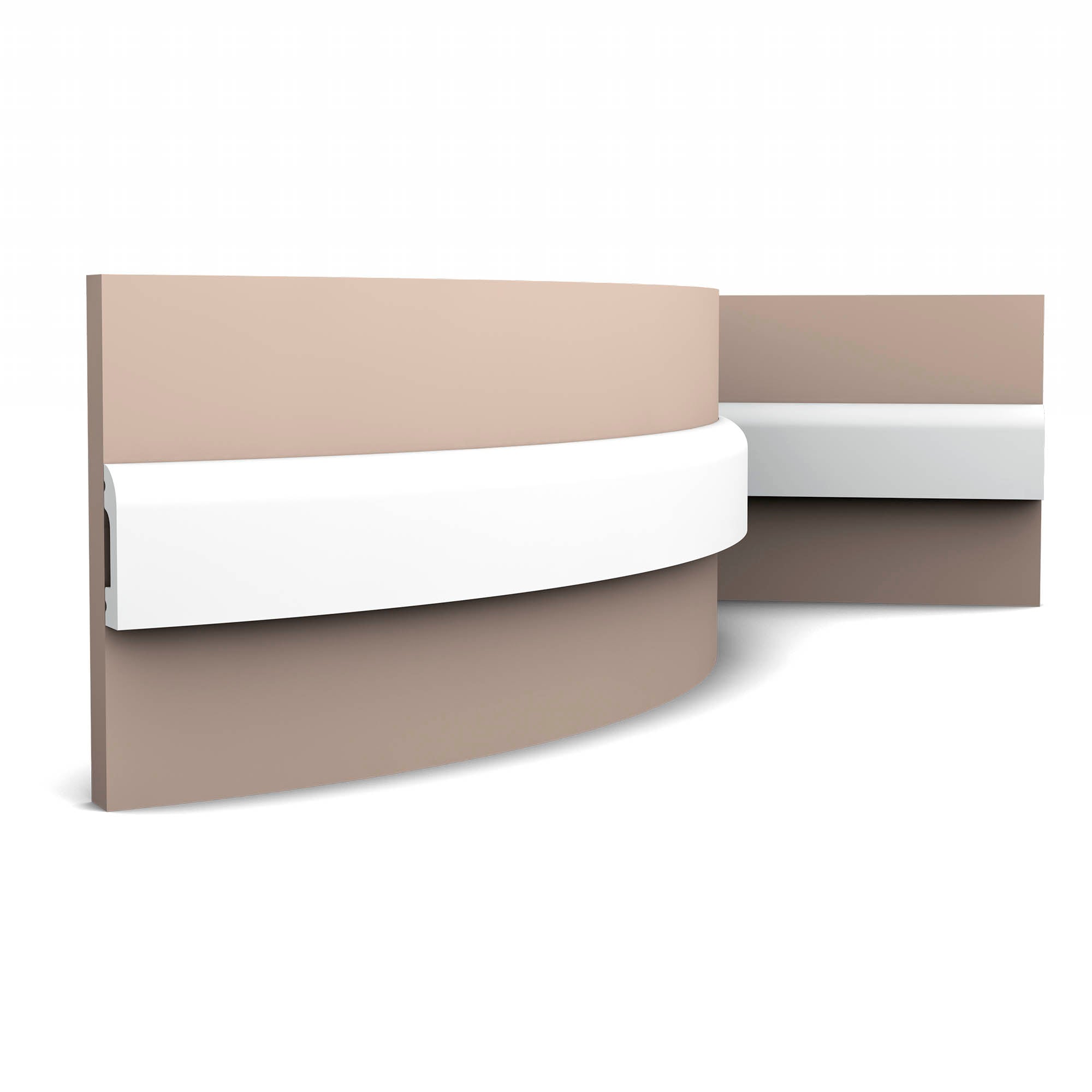 Flexible Wandleiste SX182F in weiß aus Kunststoff | Einfache ...